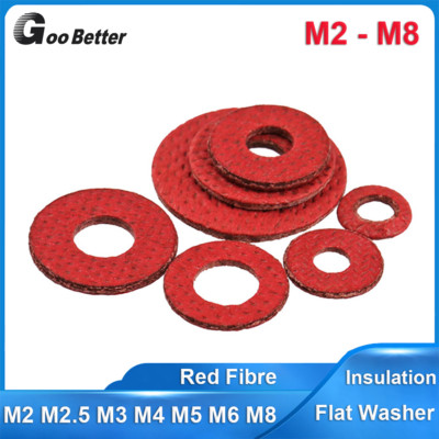 Red Fibre Sealing Insulation Washers Flat Washer Metric M2 M2.5 M3 M4 ...