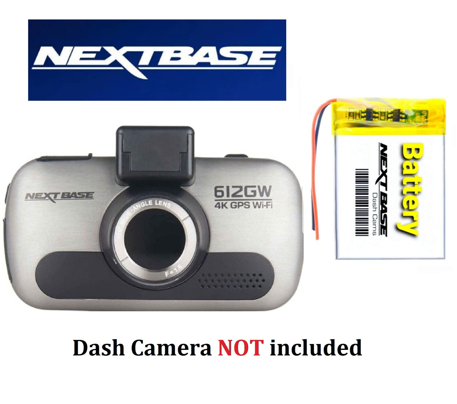 Nextbase 512GW-412GW Dash Cam Camera Battery (UPGRADE) 3.7V 320mAh UK ...