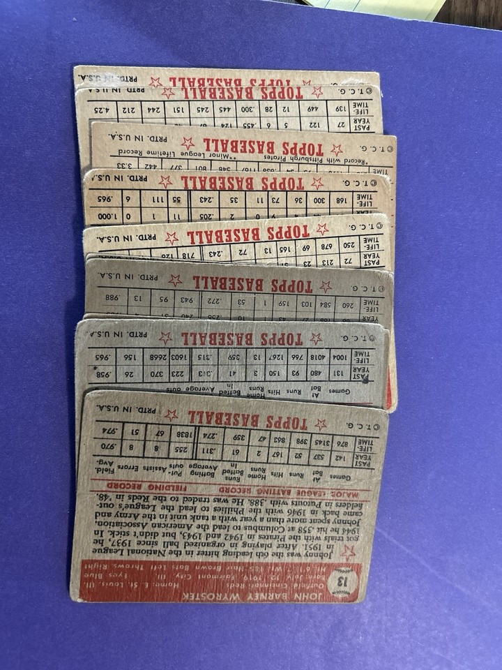 1952 Topps Baseball Card Lot of 8 **Plus 1 Free** | eBay