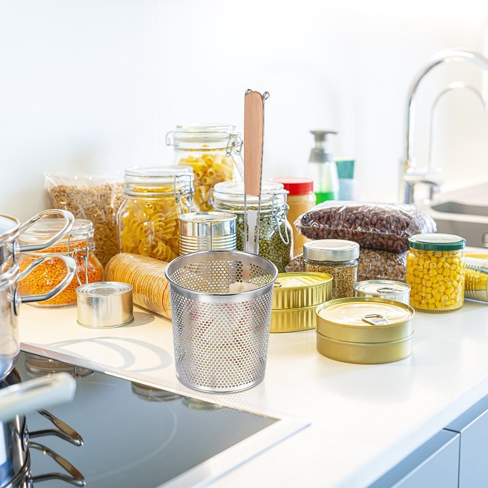 Noodle Basket Fine Mesh Sieve Strainer for Pasta Strainers Kitchen ...