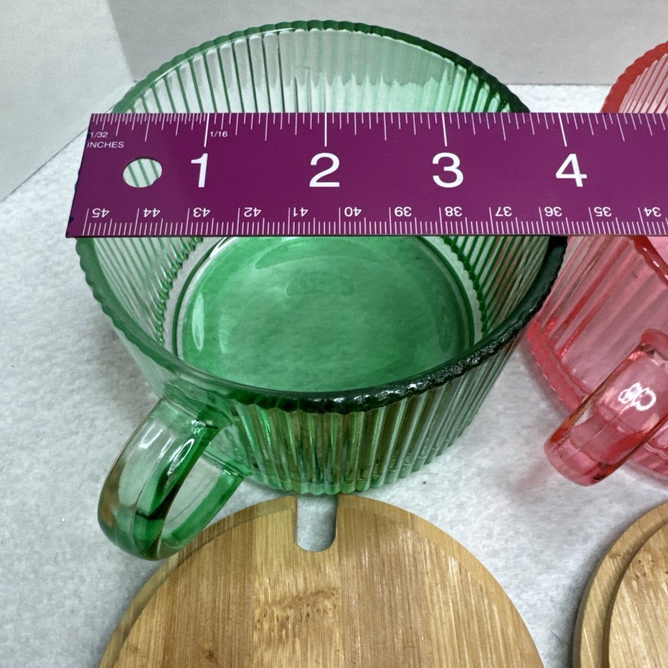 2 x Target Bullseye Playground Overnight Oat/ Coffee Mugs Clear 12 oz ...