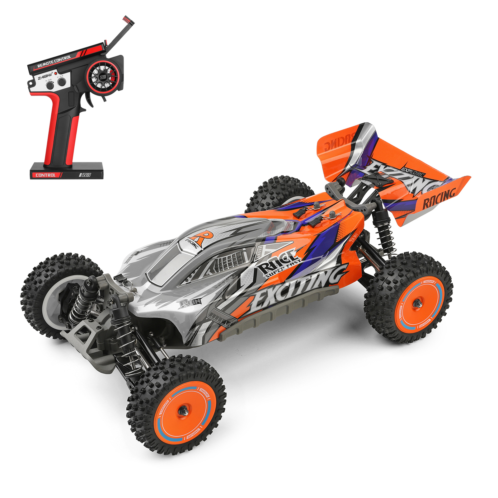 WLtoys 124010 1/12 2.4GHz 4WD RC Car 55KM/H High-Speed Off-Road Vehicle ...