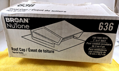 BROAN NuTone Roof Cap 636 With Built In Damper Round Duct Black ...