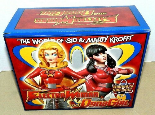 RETRO STATUE ELECTRA WOMAN DYNA GIRL KROFT ELECTRIC TIKI SEALED COA ...