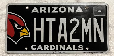 LICENSE PLATE ARIZONA CARDINALS HTA2MN | eBay