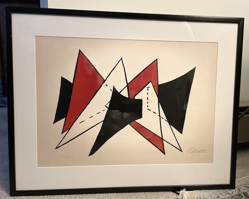 ALEXANDER CALDER - STABILES “TRIANGLES ROUGE” 1965 Ltd Ed /90 ...