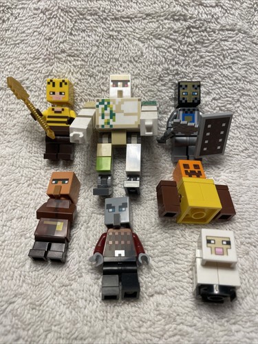 LEGO Minecraft Minifigures Lot of 7 Figures Golan Beekeeper Knight ...