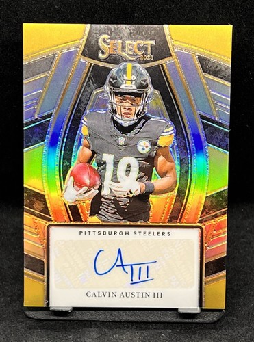 Calvin Austin III 2023 Panini Select Silver Prizm Auto #SELS-CAU ...