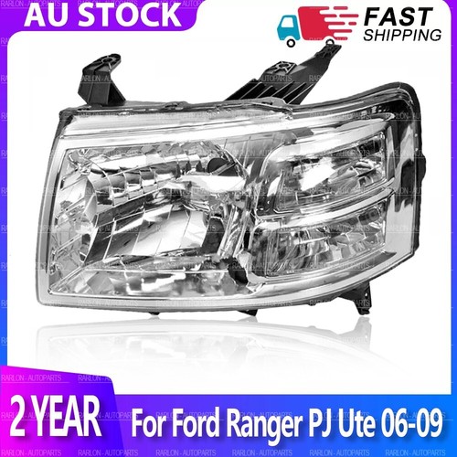 LEFT SIDE HeadLights Lamps Chrome For Ford Ranger PJ Ute 2006~2009 Head ...