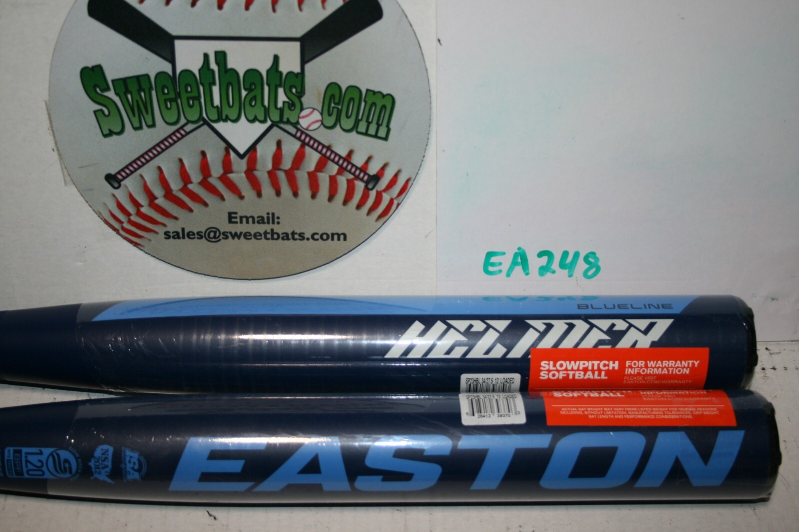 Easton Helmer Blue Line Slowpitch Softball Bat Fire Flex USSSA 27.5 ...