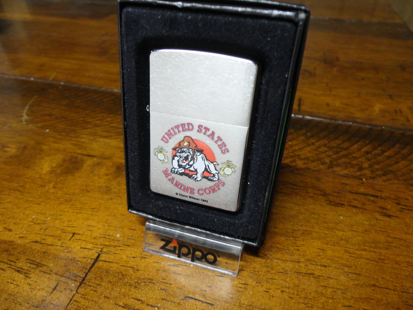 USMC BULLDOG MASCOT UNITED STATES MARINE CORPS ZIPPO LIGHTER MINT IN ...
