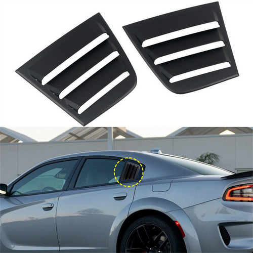 2Pcs Rear Side Window Vent Louver Cover For Dodge Charger 2011-2021 ...