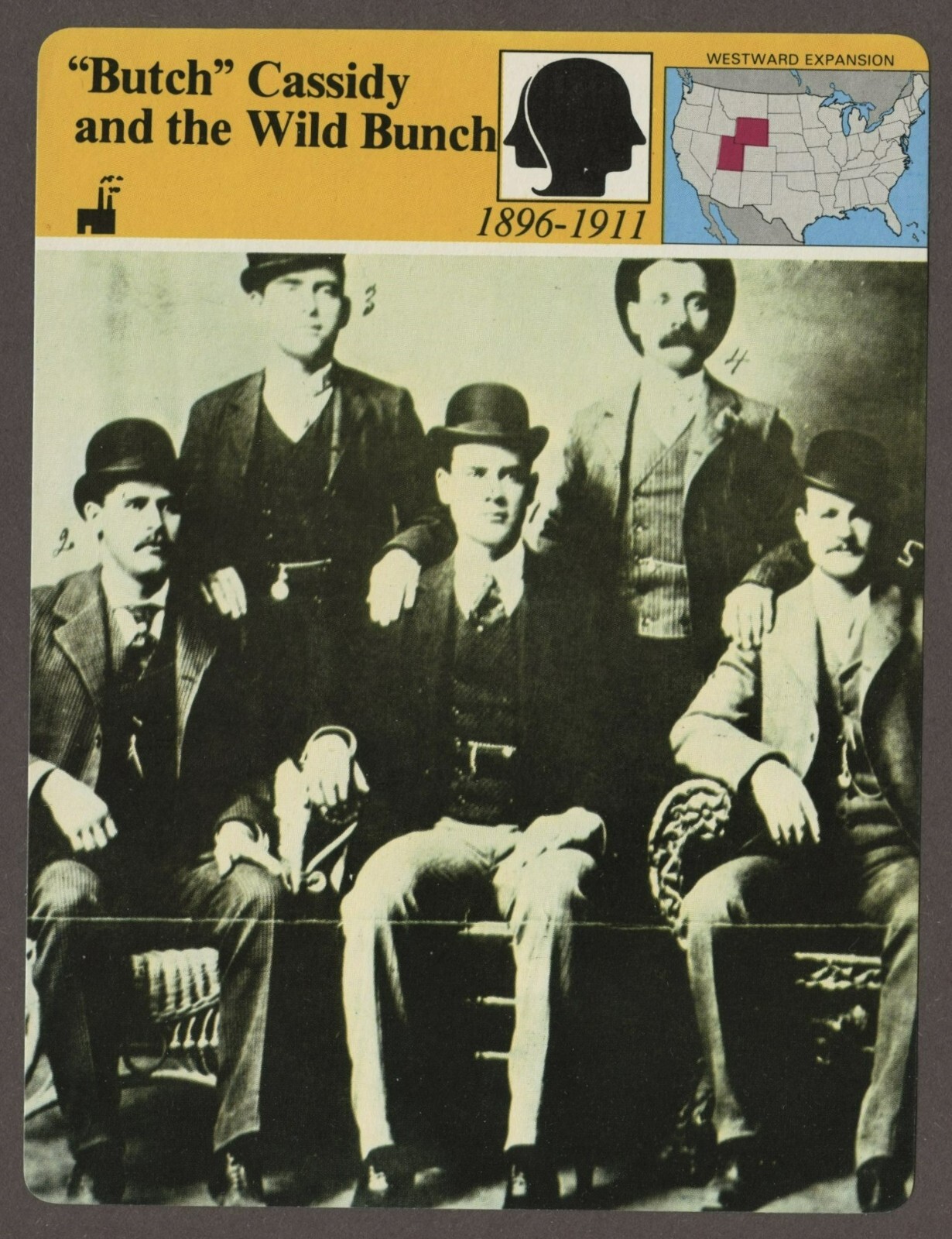 Butch Cassidy and the Wild Bunch Story of America Old West History Card ...