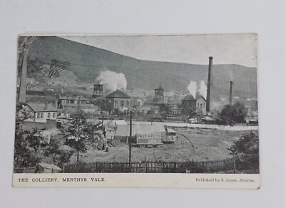 MERTHYR VALE TAFF VALLEY WALES COLLIERY Vintage Postcard COAL MINE ...