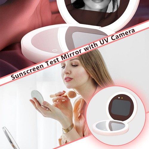 Compact Mirror Sunscreen Test Handheld Mini Smart Mirror with UV Camera ...