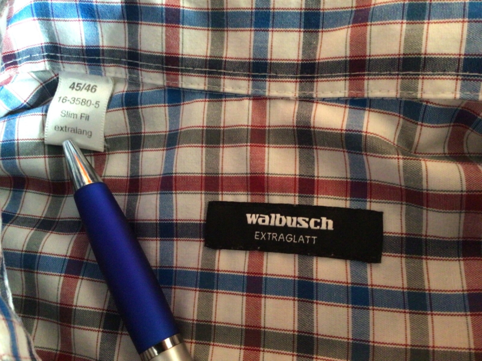 Walbusch Oberhemd Herren kariert Gr. 45/46, gestreift Gr. ca. 41-42 | eBay