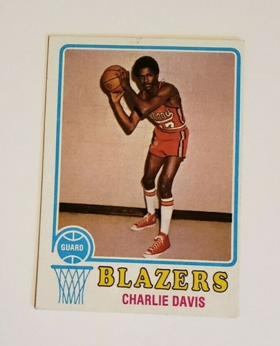1973-74 Topps NBA Basketball Card Portland Trail Blazers Charlie Davis ...