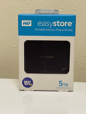 WD Easystore 5TB External USB 3.0 Portable Hard Drive (Best Buy ...