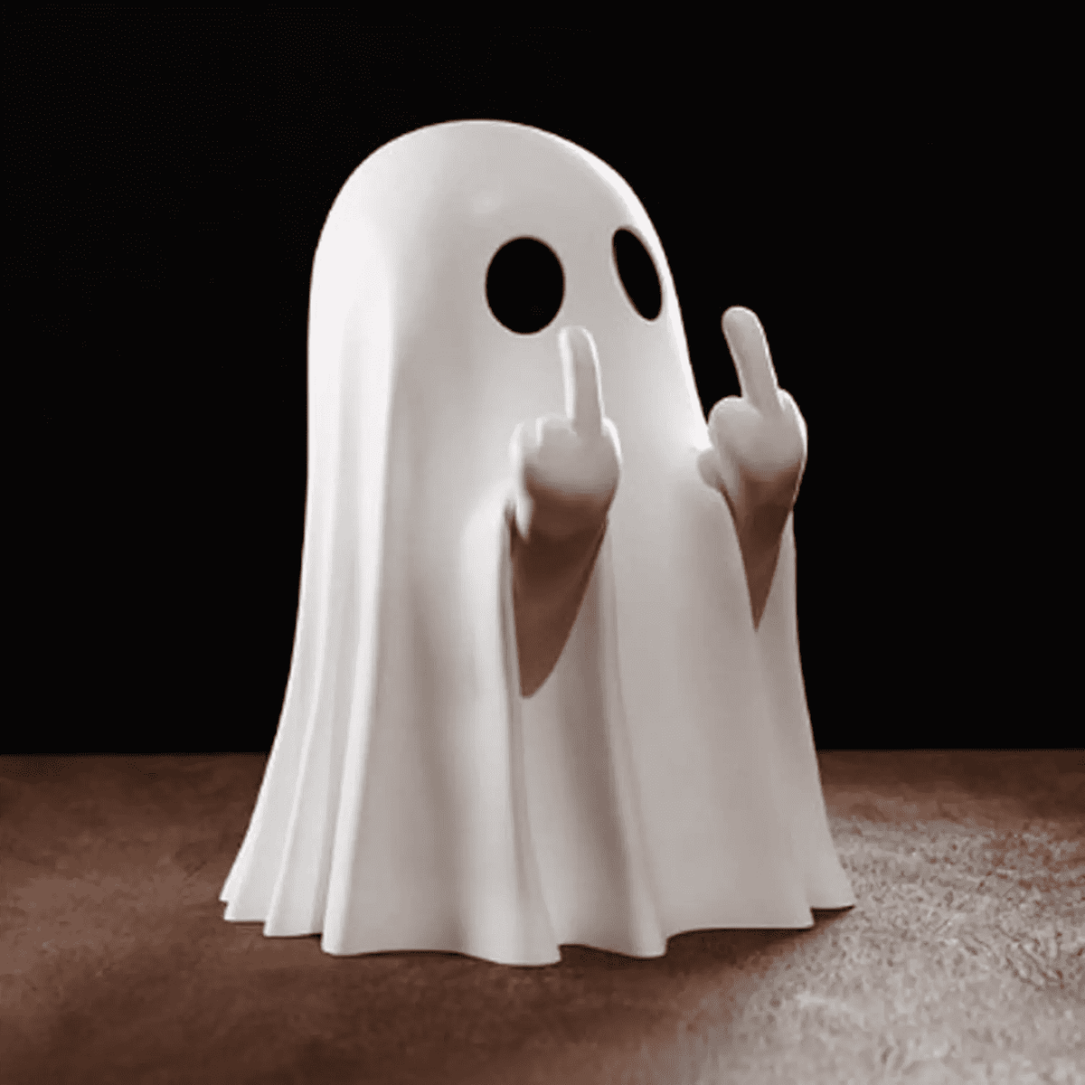 Halloween Ghost Decor Middle Finger Ghost Svg, Ghost Flipping Finger ...