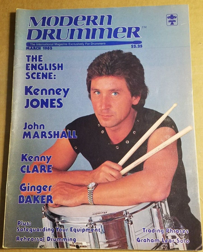 Modern Drummer March 1983 Kenney Jones, John Marshall, Kenny Clare ...