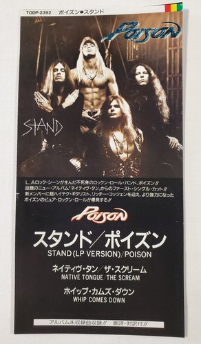 Poison: Stand Mini Single CD, TODP-2392, Capitol, 1993 Japan, G BS1 | eBay