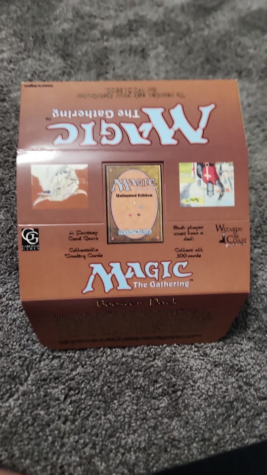 EMPTY 1993 Unlimited Booster Box Acrylic Case MTG Magic -magicgraders- | eBay