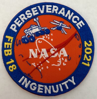 NASA JPL - MARS 2020 PERSEVERANCE ROVER - INGENUITY MISSION PATCH -3.5 ...