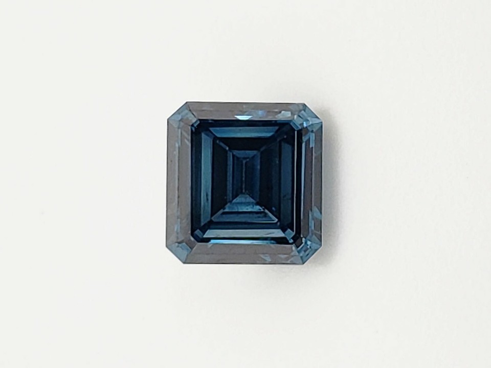 Fancy Deep Blue Diamond 1.95ct Emerald Cut IGI Certified | eBay