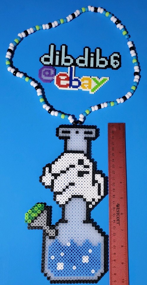 Bong Weed Kandi Perler Necklace Rave Edc PLUR 420 Marijuana Blunt hama ...