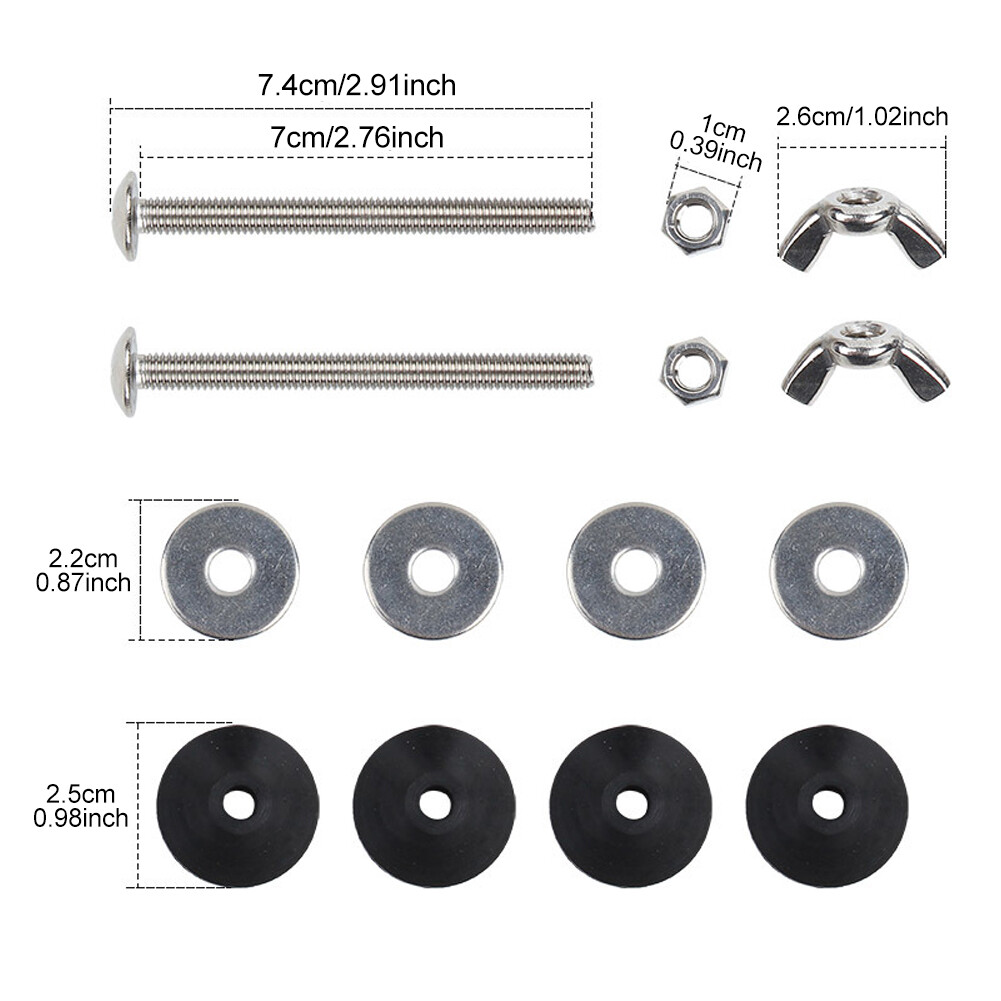 Cistern Stainless Steel Washers Bolt Through Kit Rubber Sealing Ring ...