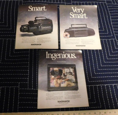 Magnavox Original Print Ad From Magazine Vintage 1989 (Three Page Ads ...