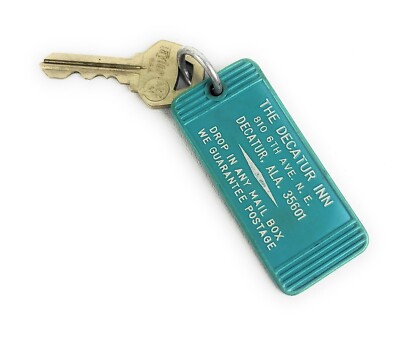 Vintage Hotel Motel Key Fob The Decatur Inn Decatur Alabama Room 152 | eBay