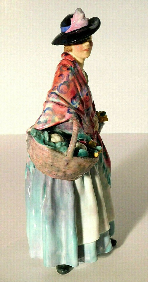Vtg. Royal Doulton Romany Sue Figurine Lady in Shawl with Baskets ...