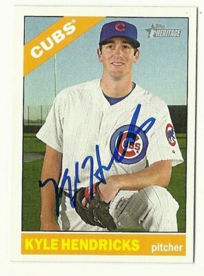 2015 TOPPS HERITAGE #367 KYLE HENDRICKS CUBS AUTOGRAPHED SIGNED BASEBALL CARD | eBay