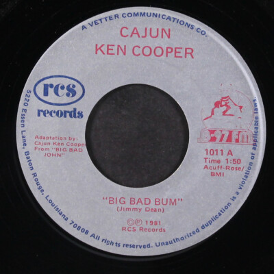 CAJUN KEN COOPER: big bad bum / year of the bee RCS 7" Single 45 RPM | eBay