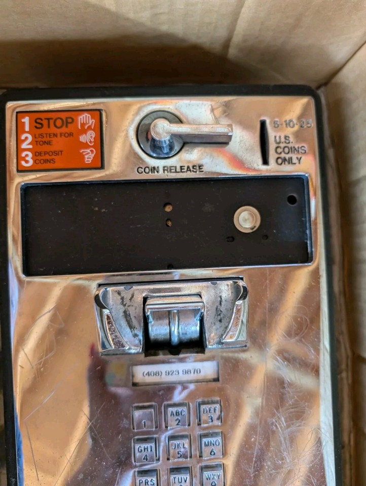 Vintage Phone Booth Payphone Push Button Telephone Untested | eBay