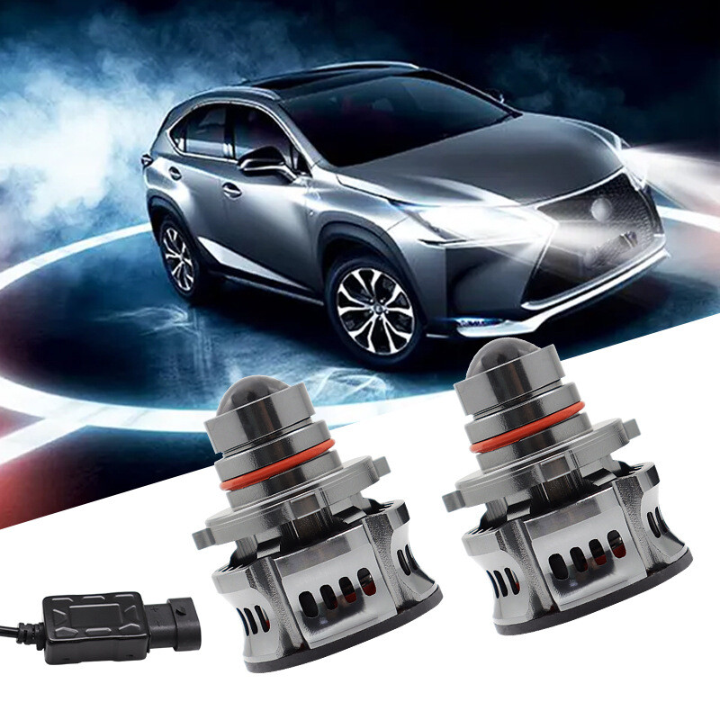 9005 LED Laser Headlight Bulbs Projector Lens HB3 Fog Light Lamp White ...