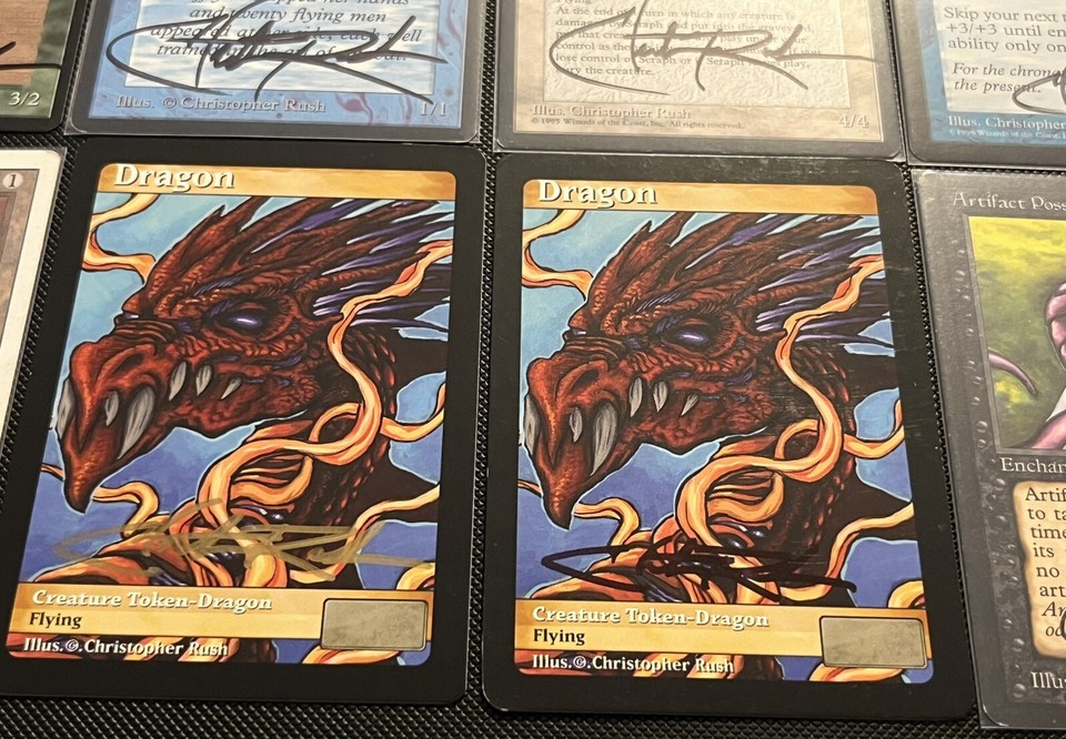 *Christopher Rush* “Black Lotus” Artist Signed Cards X8 Magic The ...
