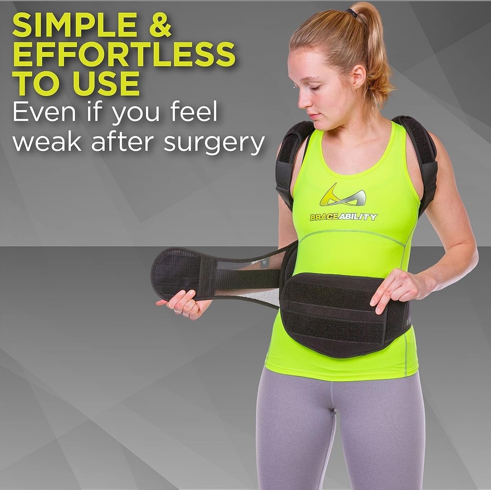 TLSO Full-Body Back Brace Support - Hard Turtle Shell Jacket for ...
