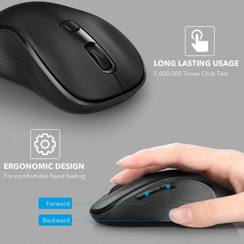 NEW 2.4GHz Wireless Optical Mouse Mice & USB Receiver For PC Laptop ...