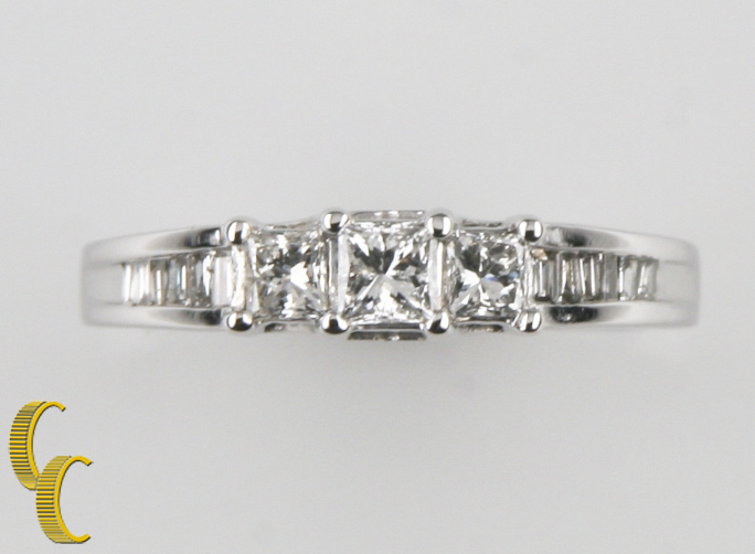 14k White Gold Ladies Cathedral Diamond Unity Ring Beautiful Gift for ...