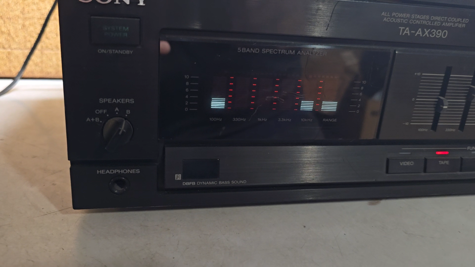SONY TA-AX390 5-Band Acoustic Equalizer Integrated Amplifier Low SOUND ...