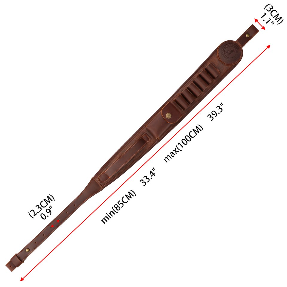 TOURBON Hunting Shooting Gun Sling Strap Swivels Ammo Holder US ...