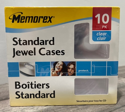 Memorex Standard Clear Jewel CD Cases 10 Pack New SEALED 10mm ...