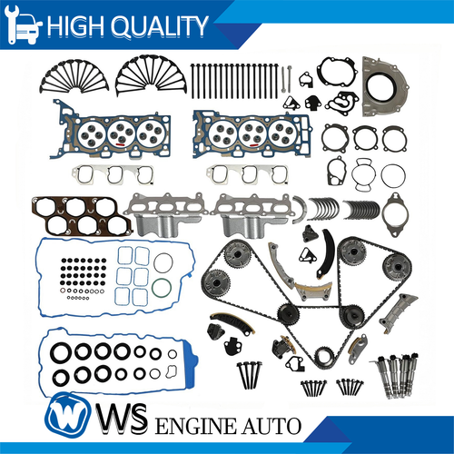 Engine Overhaul Timing Chain VVT Bearing Head gasket For Buick Cadillac ...