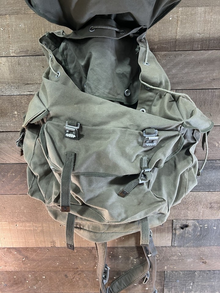 Vintage WWII US Military Canvas Green Ruck Sack | eBay