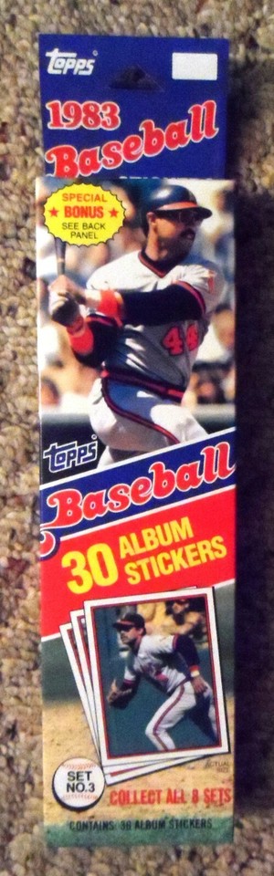 Scarce 1983 Topps Baseball Stickers Box/Set #3 -30 Stickers, Mike ...