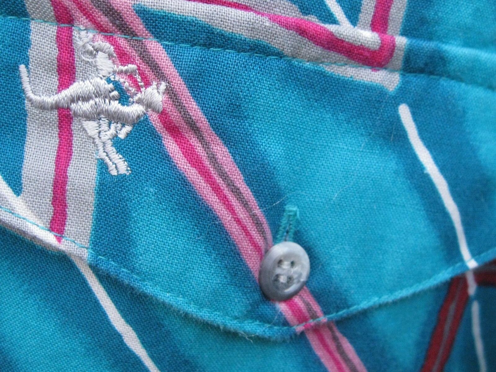 Vintage XL Lone Roo Men's Long Sleeved Shirt Roper Turquoise Western ...