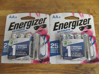 2-4PACKS 8PCS BRAND NEW SEALED ENERGIZER AA ULTIMATE LITHIUM BATTERIES ...