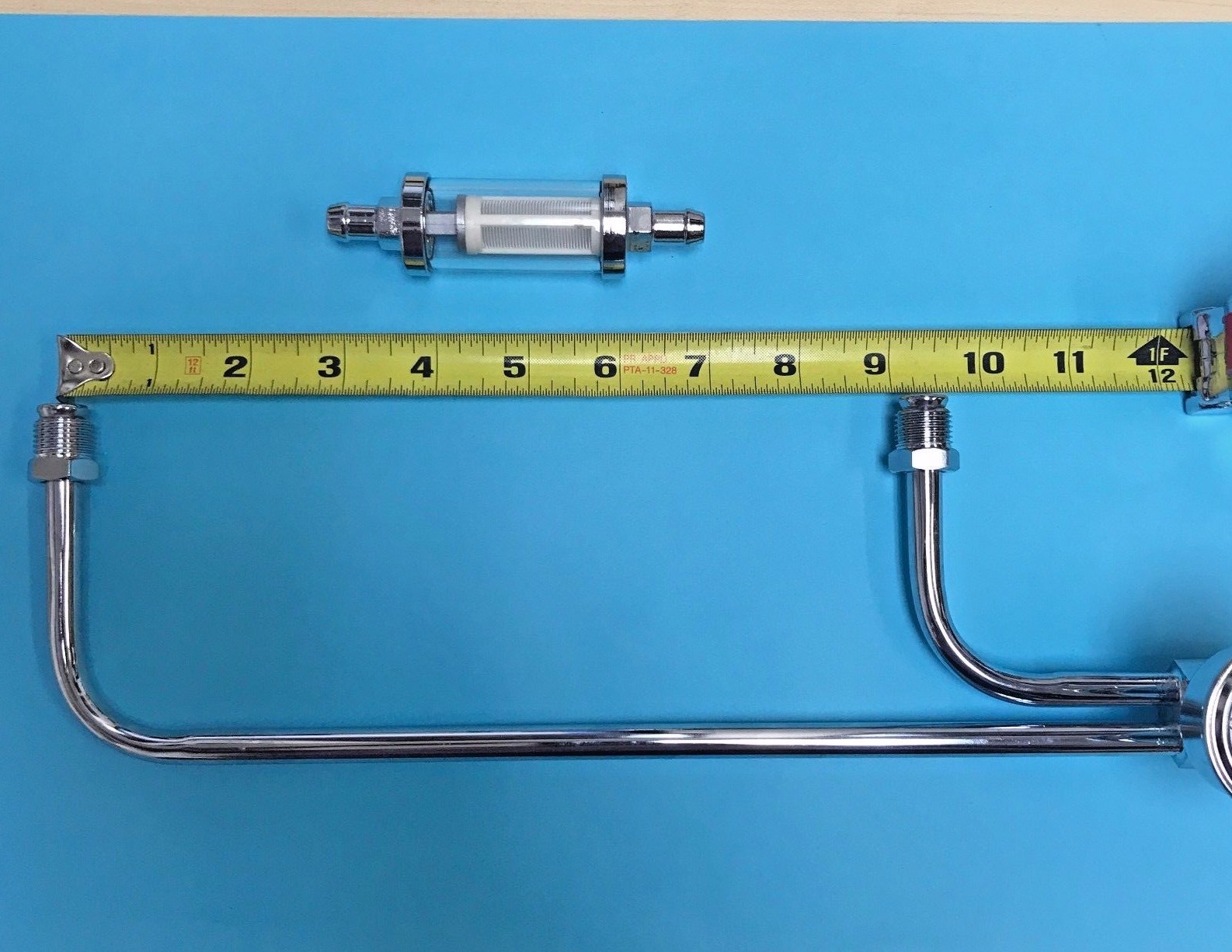 Holley 4150 Double Pumper Chrome Dual-Feed Fuel Line WITH GAUGE FUEL ...